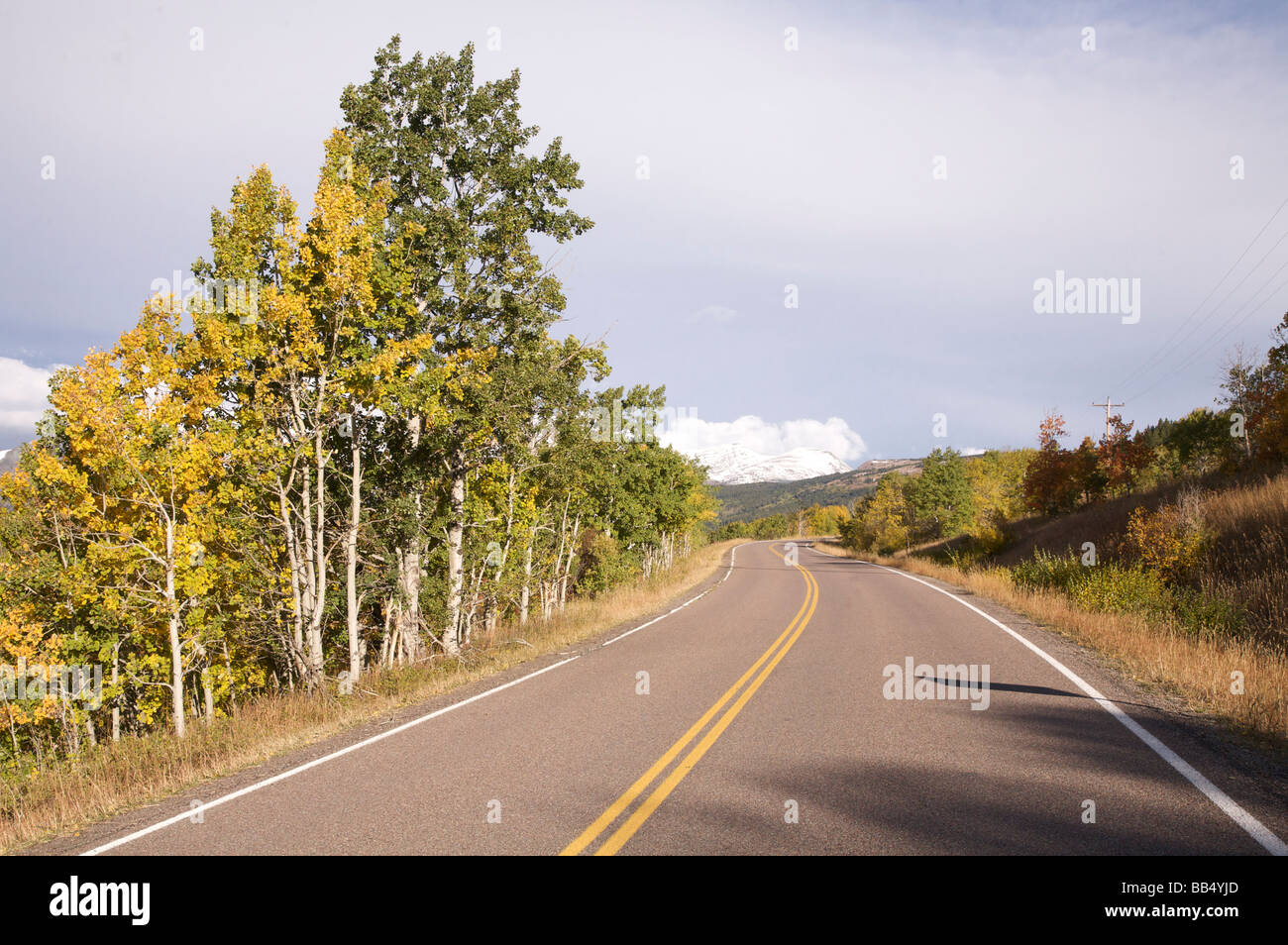 Rural highway near Glacier National Park Montana Stock Photo - Alamy
