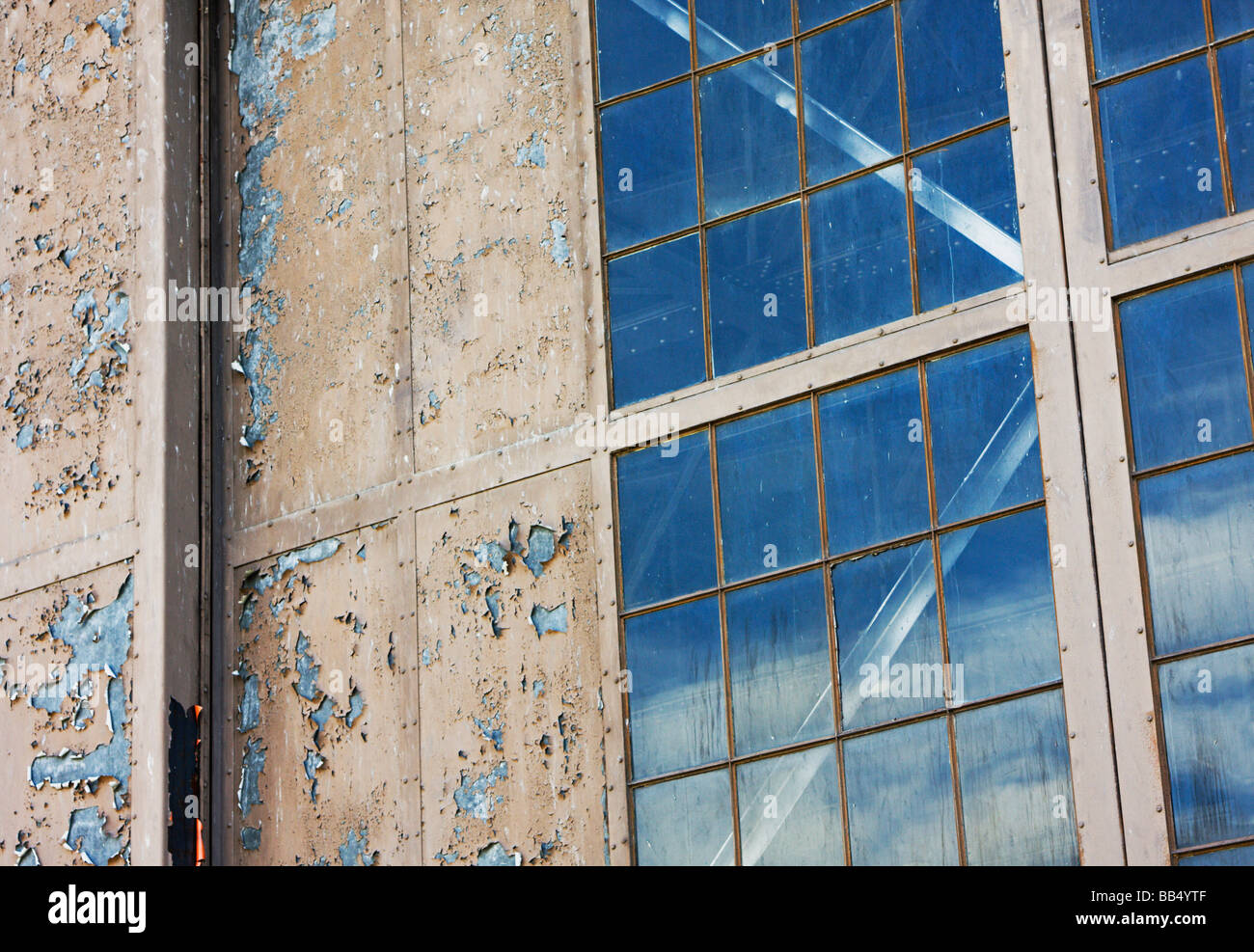 old hanger windows Stock Photo - Alamy