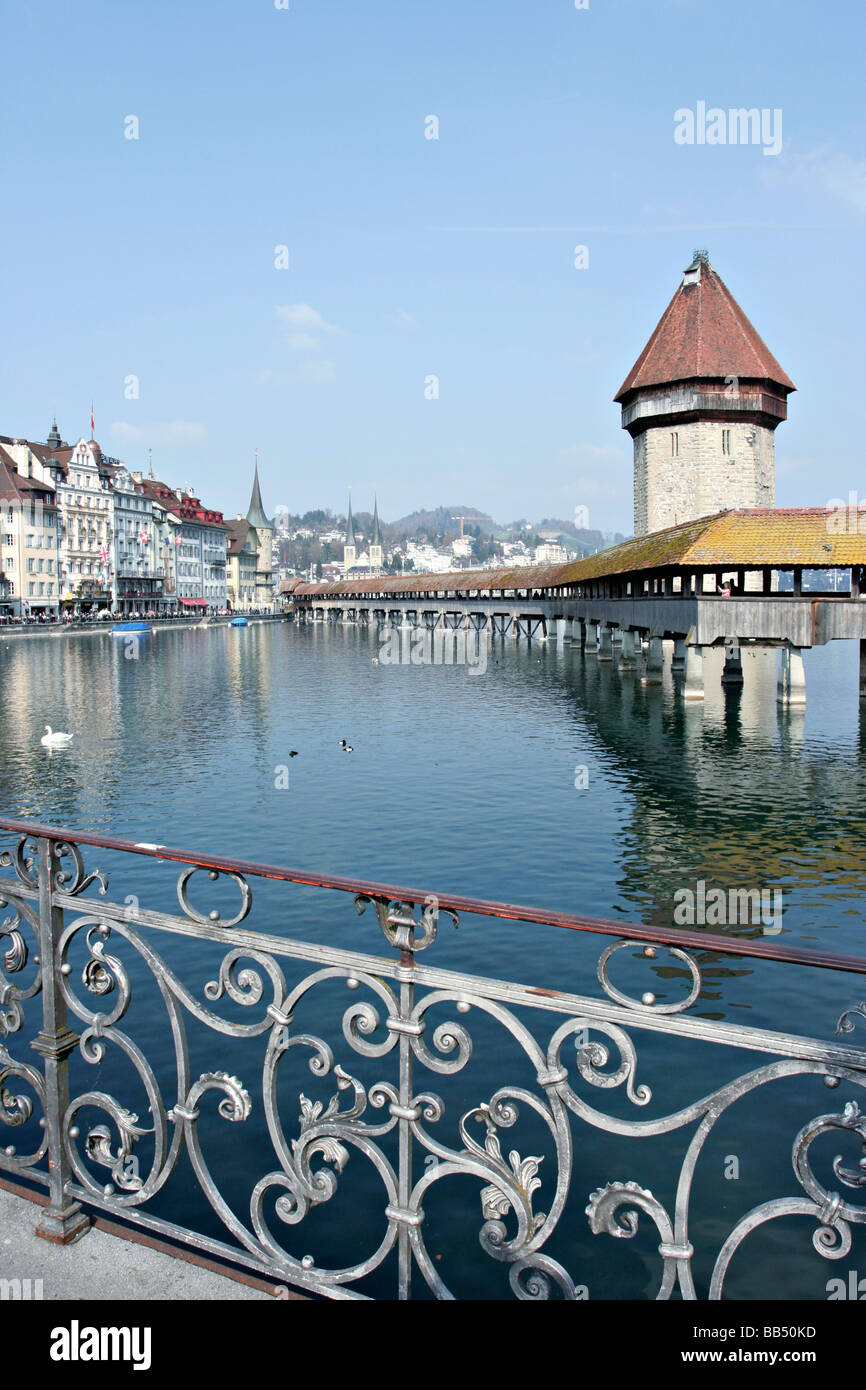Chapel bridge at Lucerne in Switzerland Stock Photo - Alamy