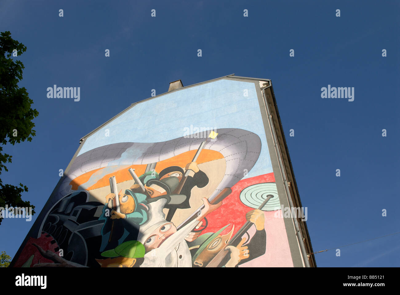 MURAL ON GABLE Stock Photo - Alamy