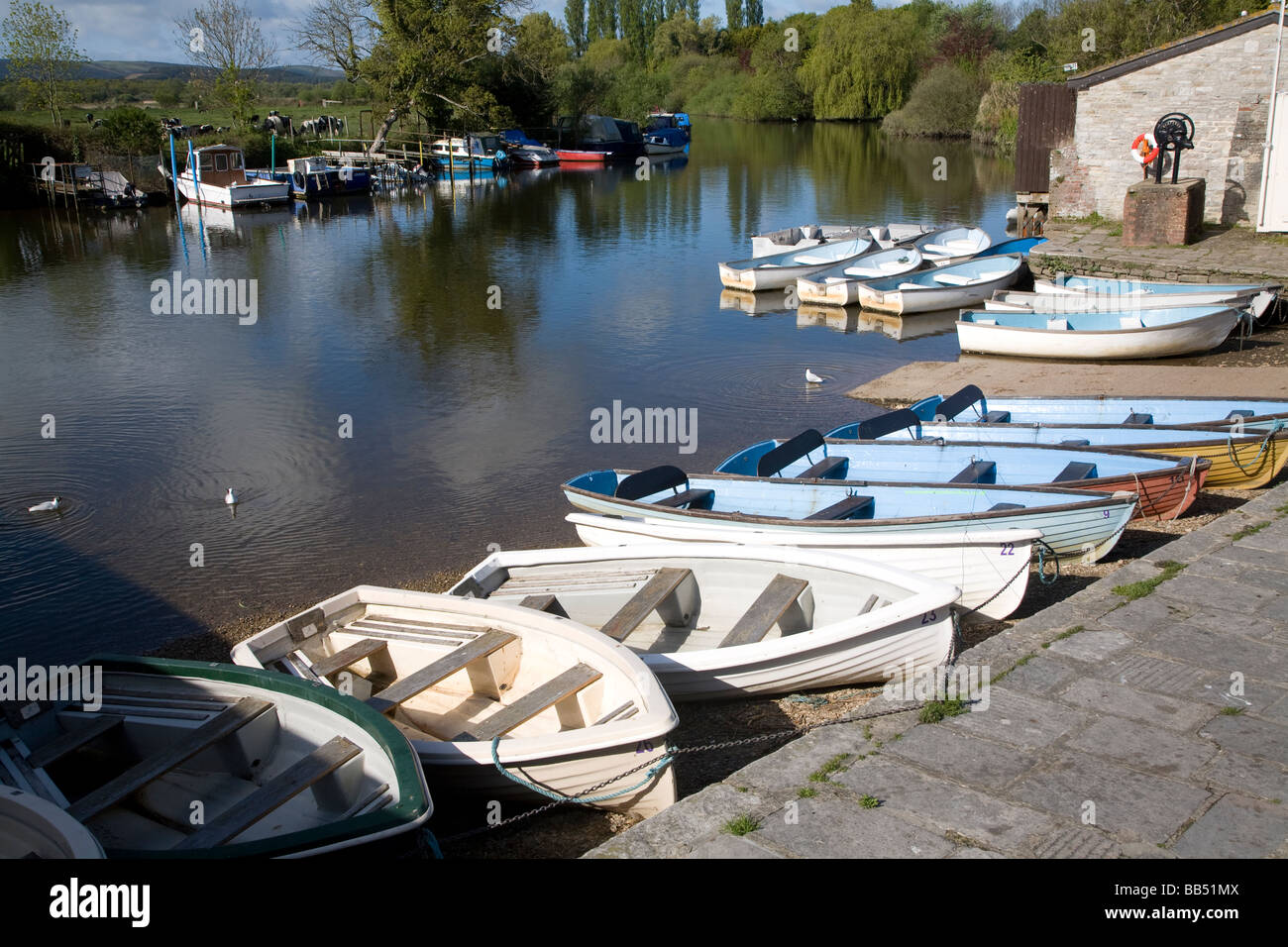 Boats River Frome Wareham Dorset England Stock Photo - Alamy