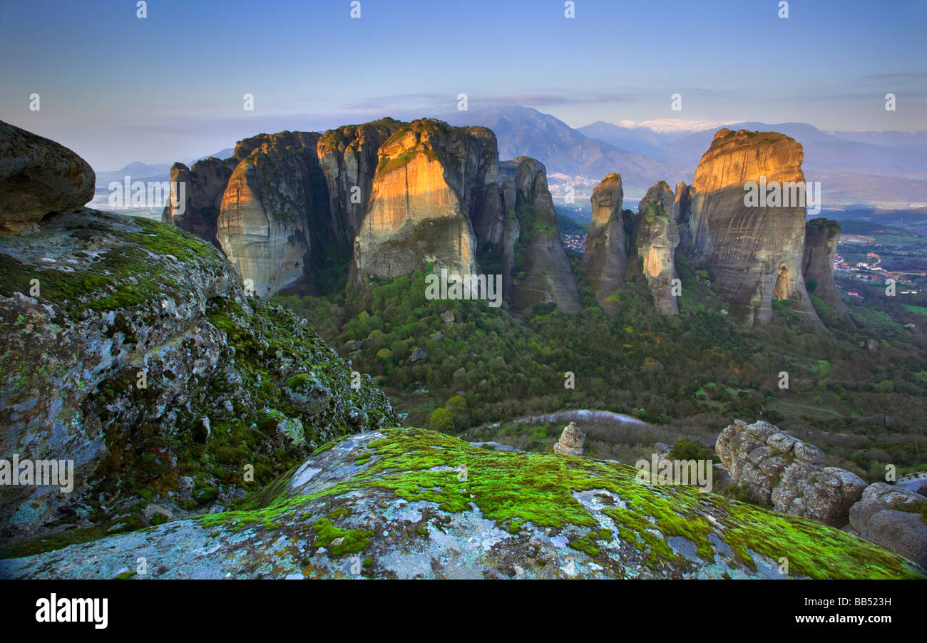 Dawn at Meteora, Greece Stock Photo - Alamy