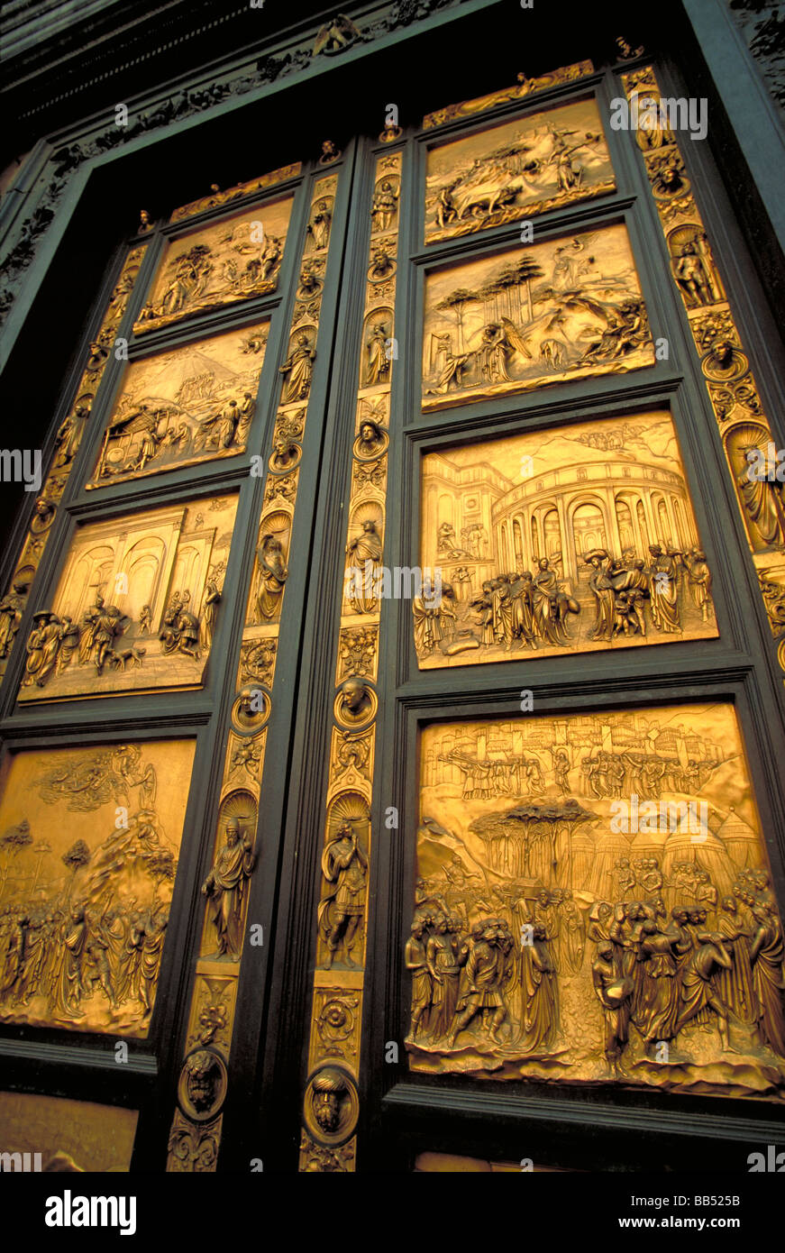 Elk140 3140 Italy Tuscany Florence Baptistry north door by Ghiberti ...