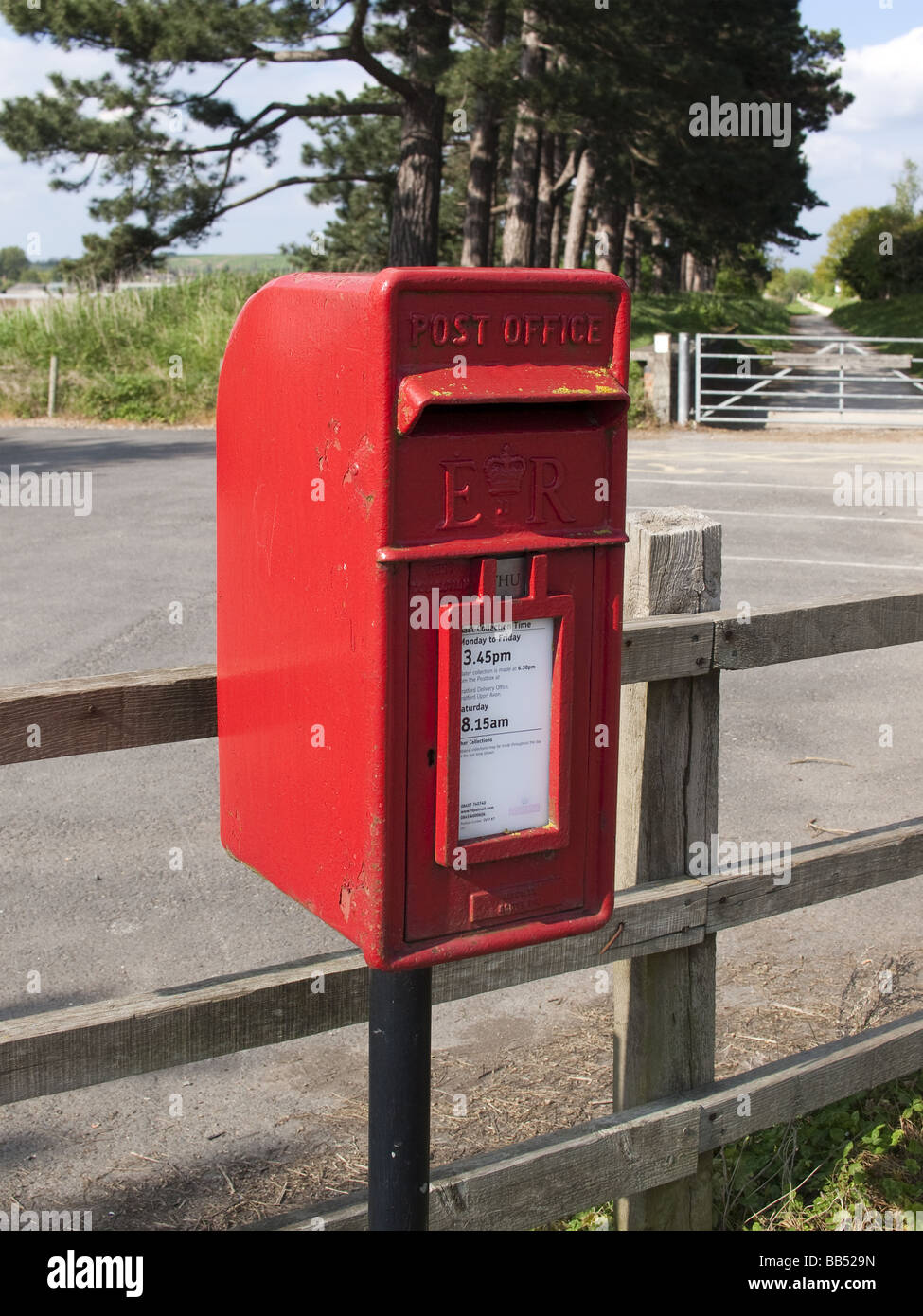 postbox in wall outside house in village Stock Photo - Alamy