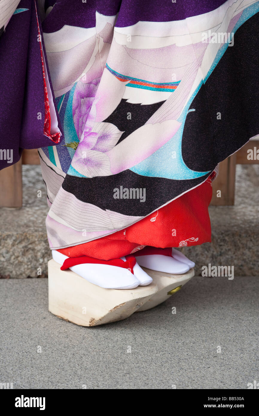 Close up okobo wooden sandals hi-res stock photography and images - Alamy