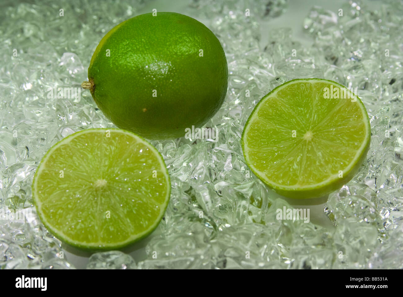 fresh lemon on ice Stock Photo - Alamy