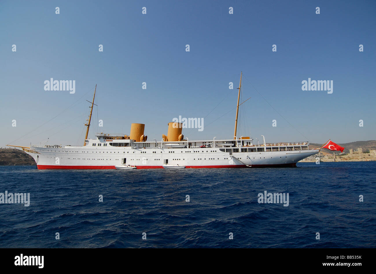 Ataturk's yacht Savarona is the biggest yacht all over the world Stock ...