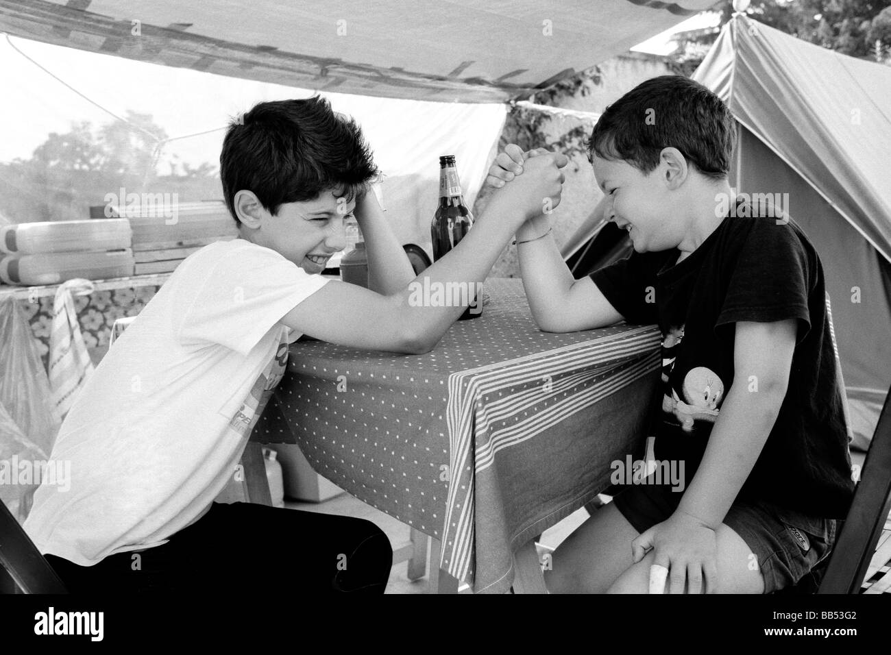 Cousins Black and White Stock Photos & Images - Alamy