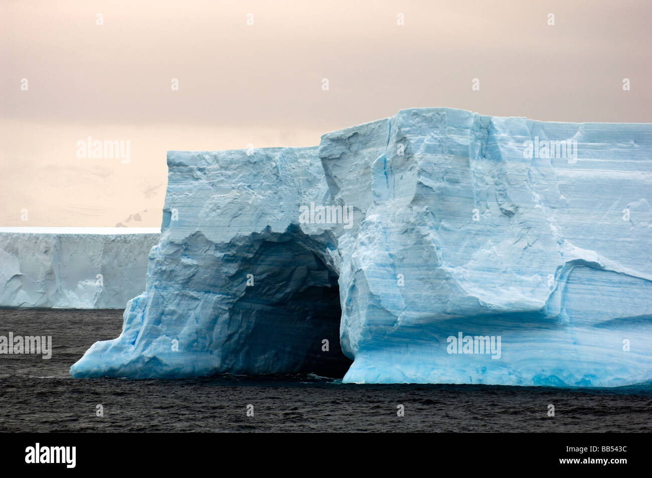 A Spectatcular Blue Iceberg near Elephant Island in The South Shetland ...