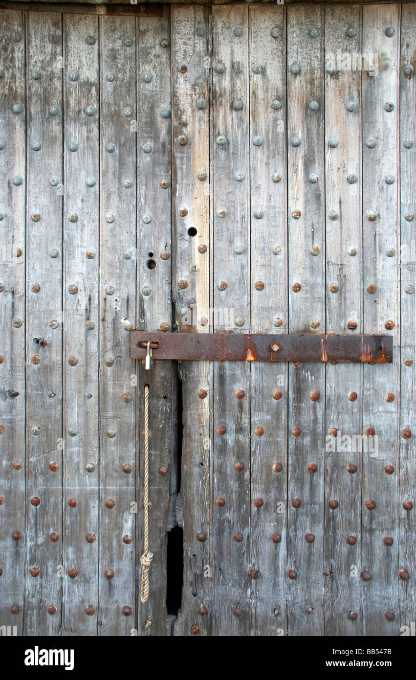 plank bolt doors fortress barrier rough hewn vertical sturdy heavy ...