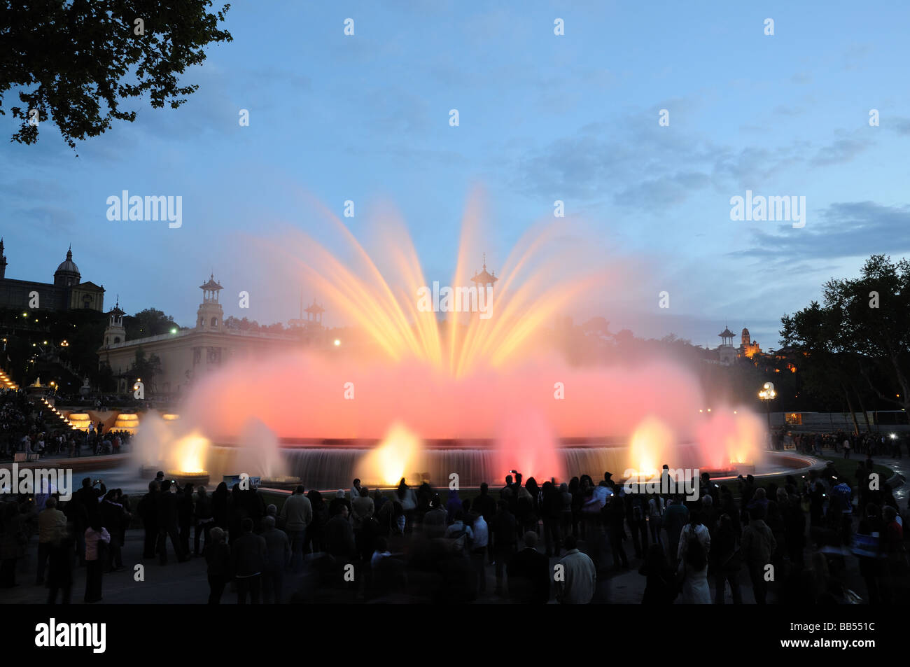 Font Magica - Magic Fountain in Barcelona Spain Stock Photo - Alamy