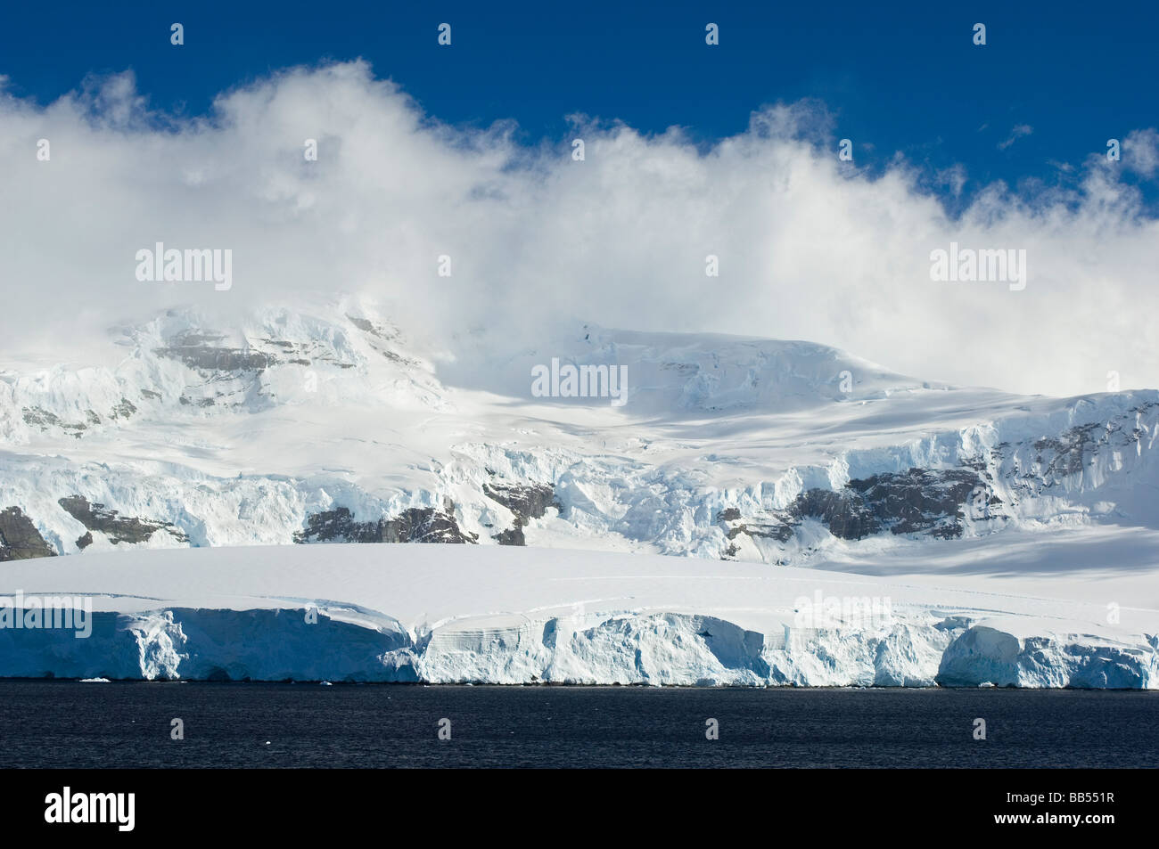 Spectacular Mountain Peaks and Glacier in Gerlache Strait, Antarctic ...