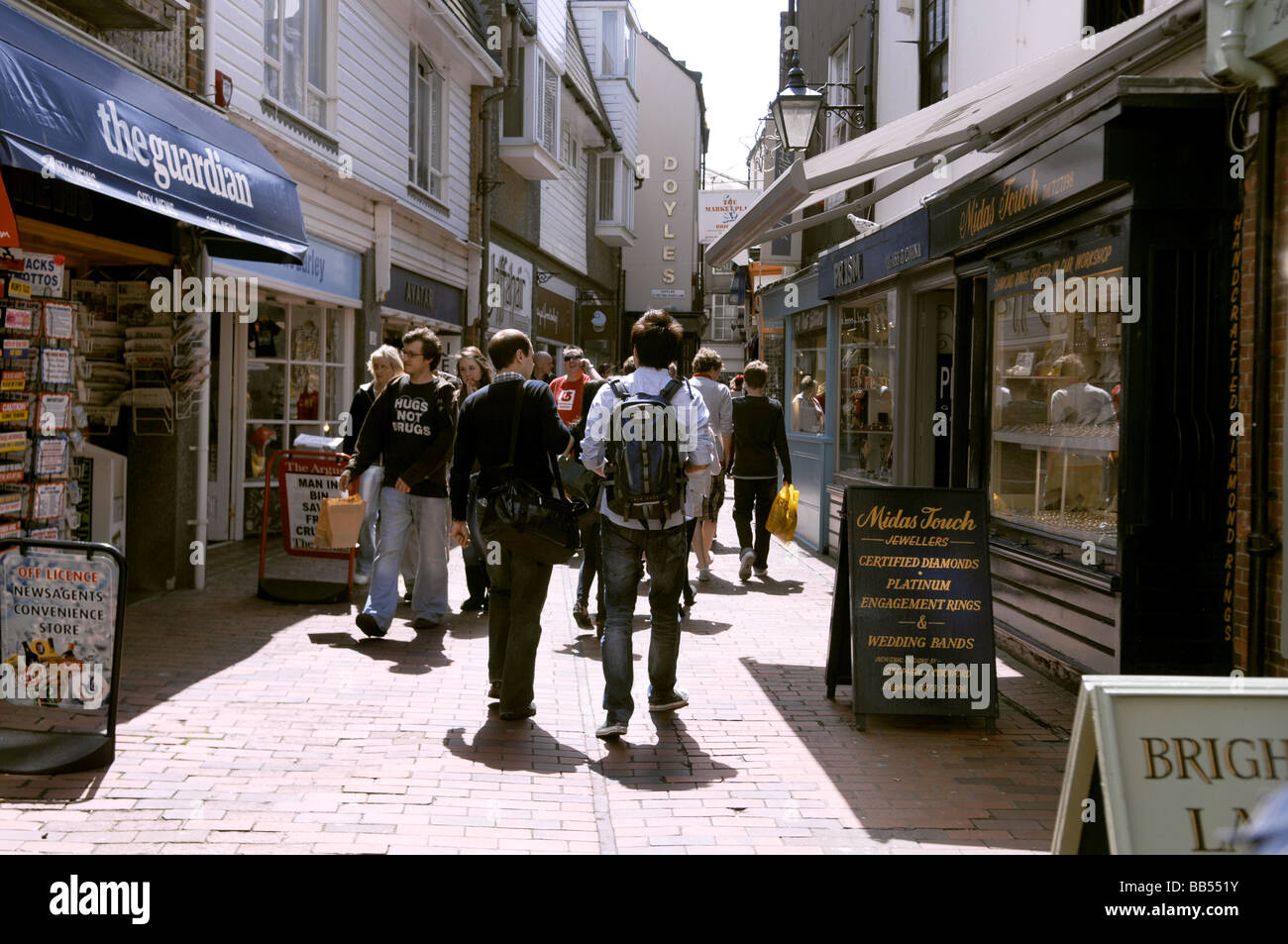 The Lanes shopping area in Brighton Sussex UK Stock Photo - Alamy