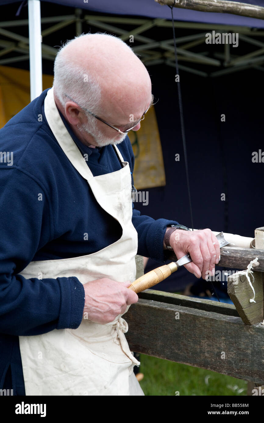 A bodger bodging Stock Photo - Alamy