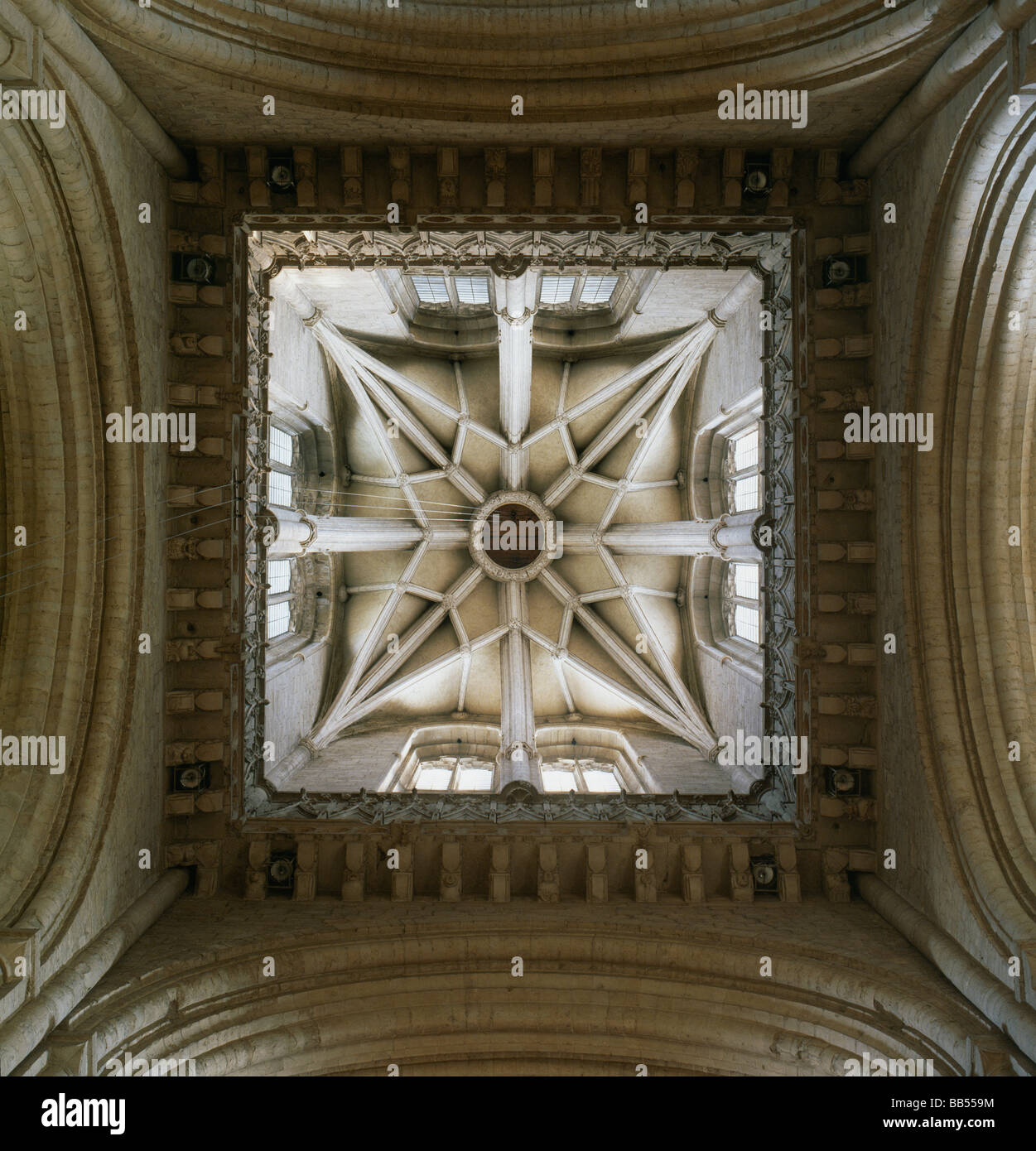 Durham Cathedral star shaped vaulting in the central tower fifteenth ...