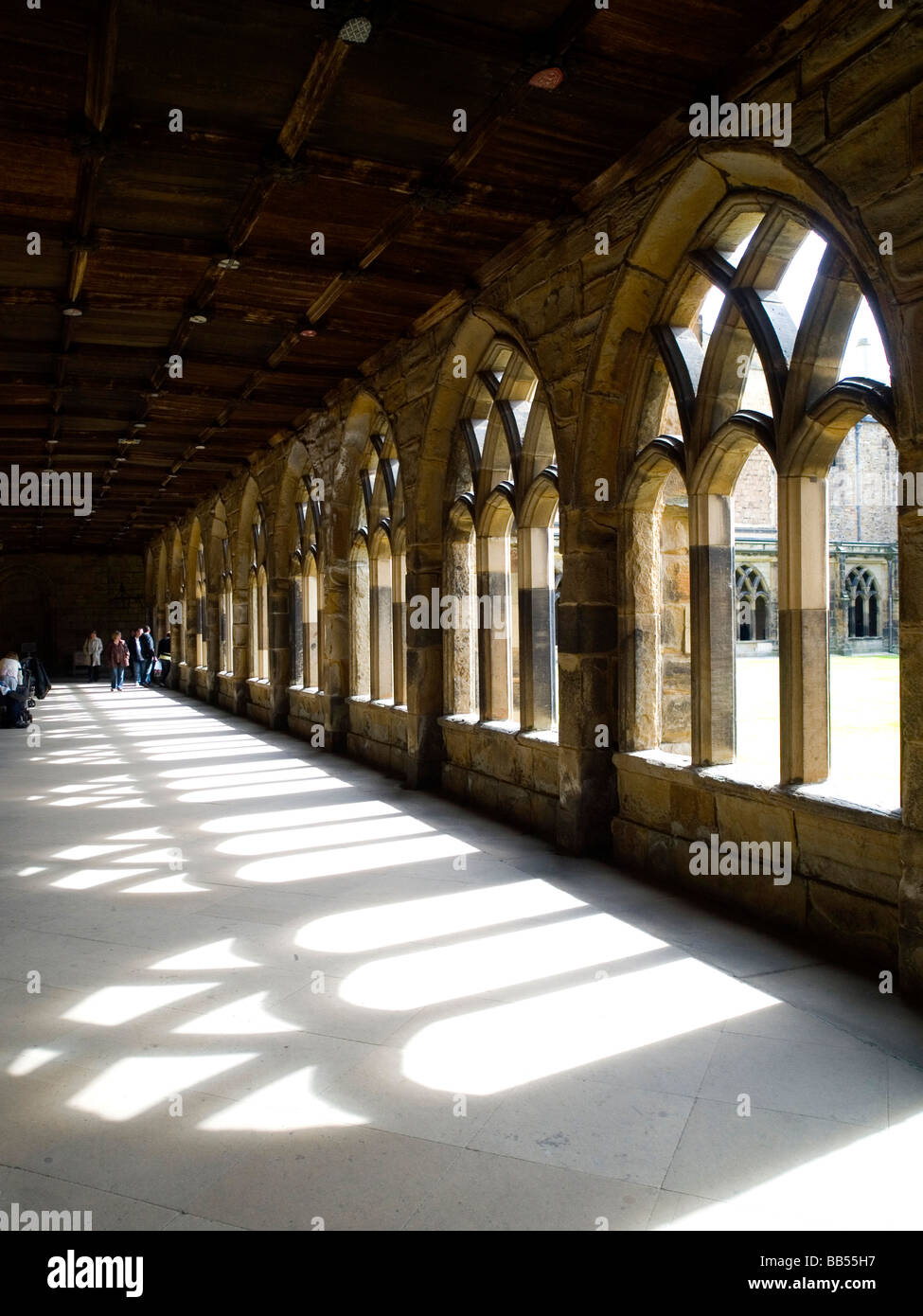 The cloisters at Durham Cathedral, County Durham England UK Stock Photo ...