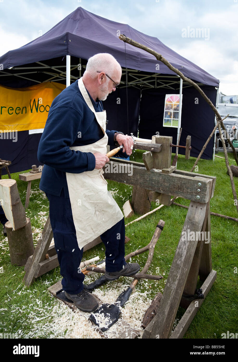 A bodger bodging Stock Photo - Alamy