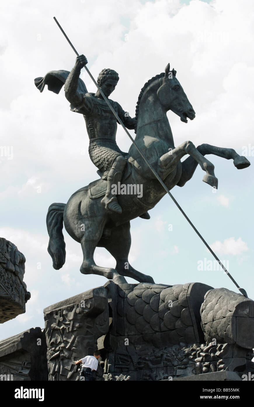 Bronze sculpture of Saint George Monument in commemoration the victory ...
