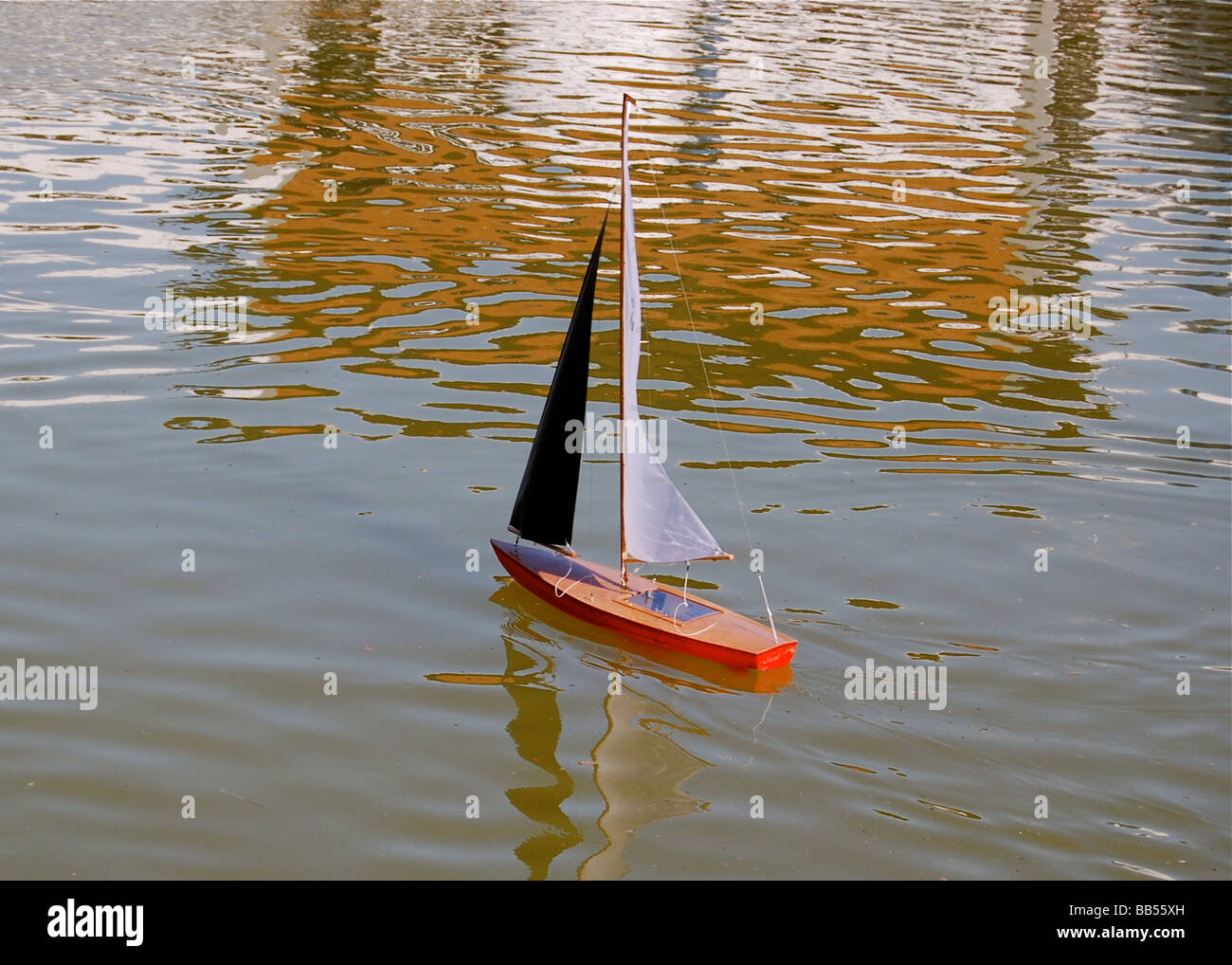 Discovery Green Boat in Water at Park Stock Photo - Alamy