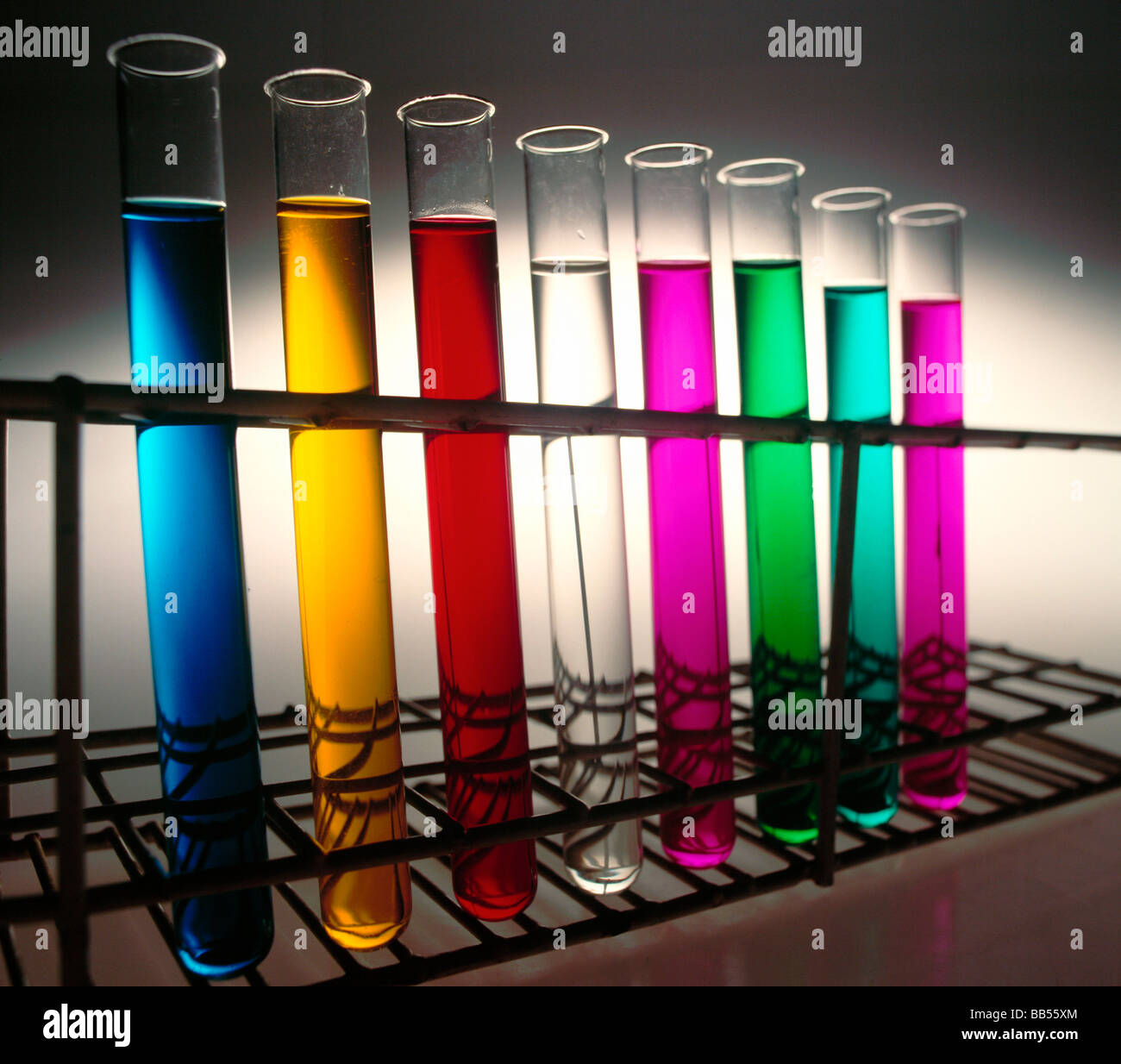test tubes in rack Stock Photo - Alamy