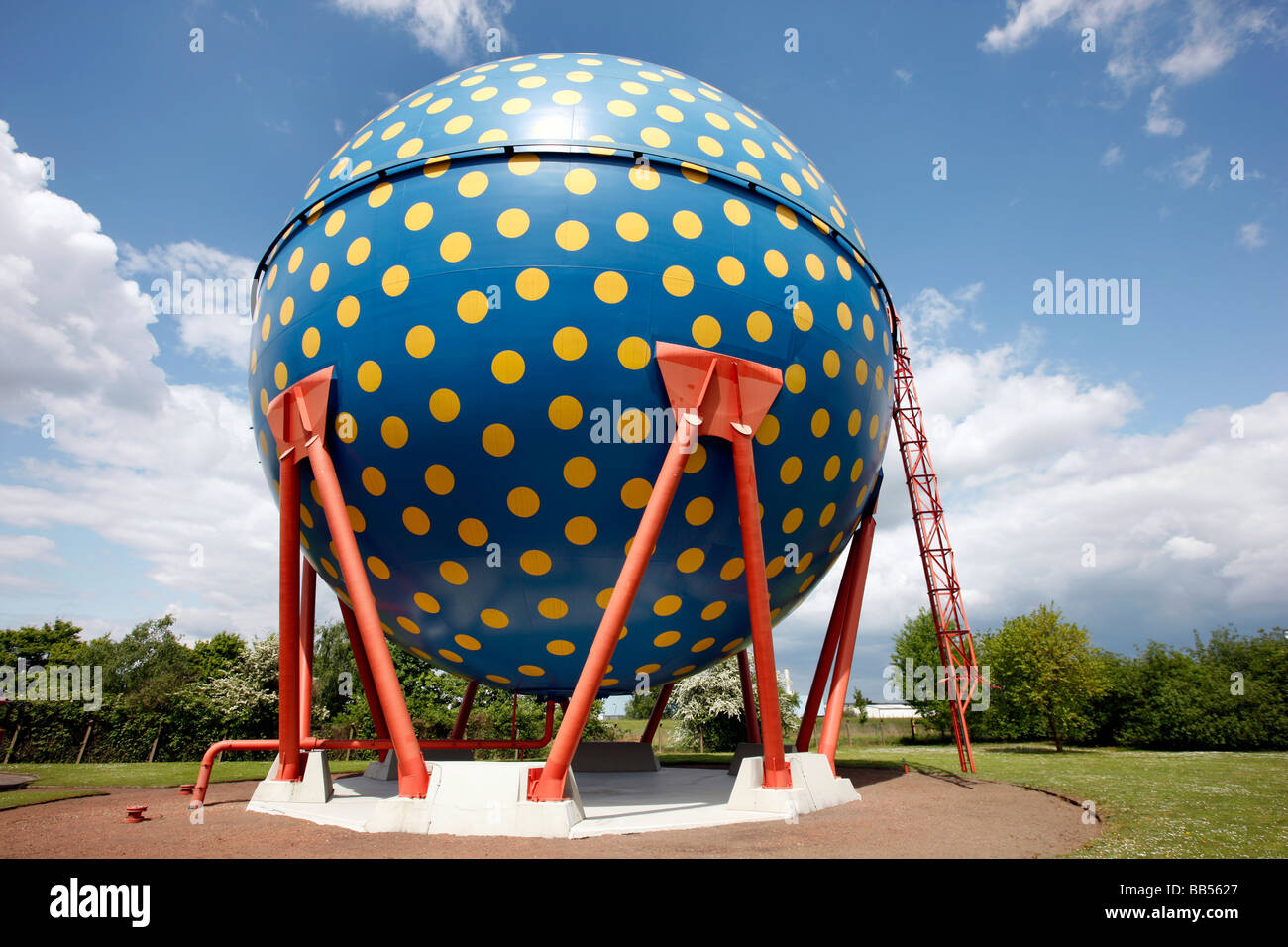 Gas tank for natural gas for local gas supply, Gelsenkirchen, Germany ...