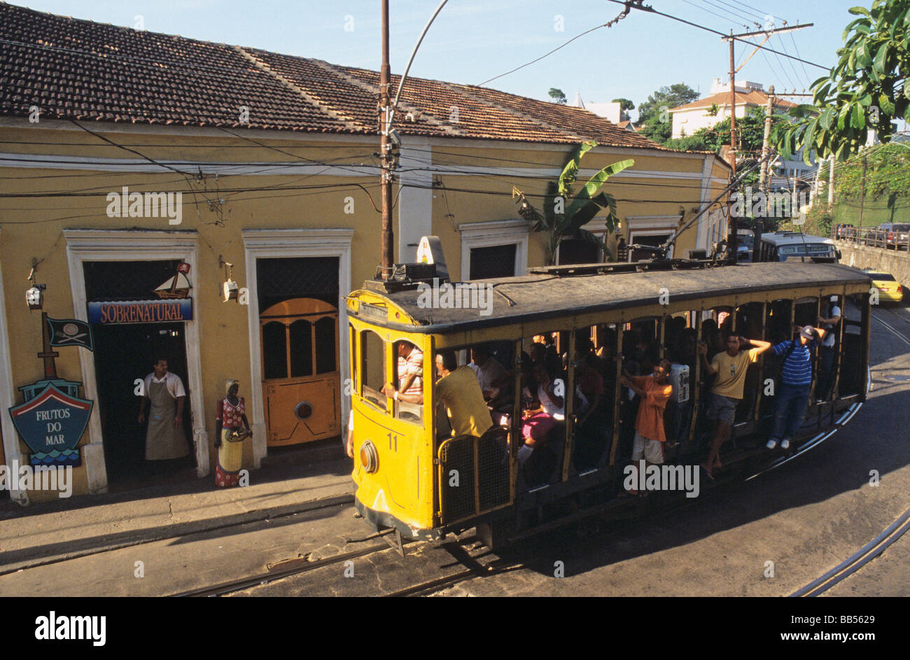 Tram in Santa Teresa District Rio de Janeiro Brazil Stock Photo - Alamy