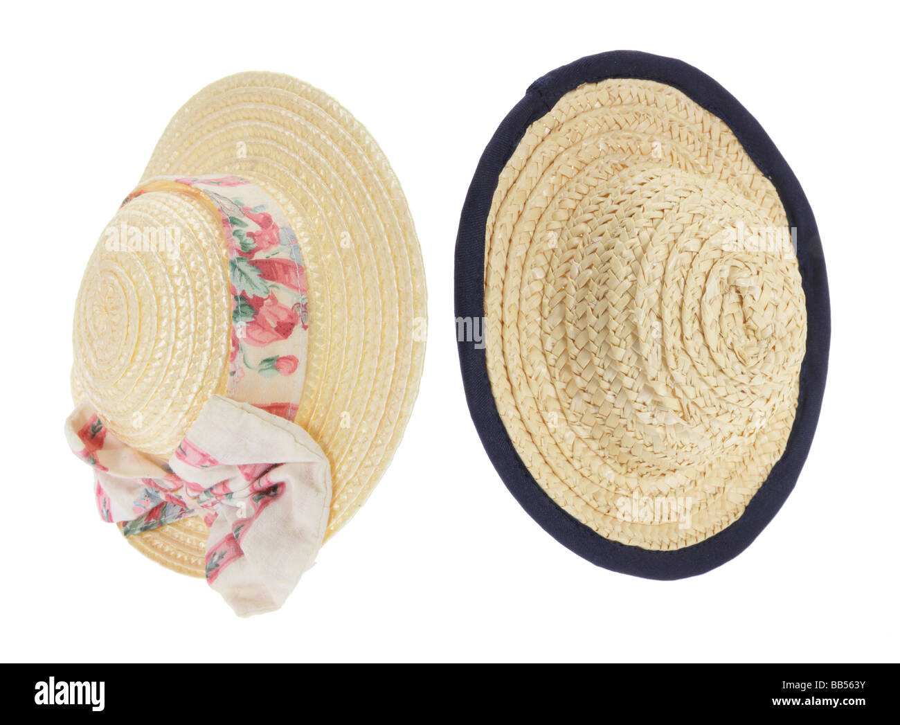 White straw hats Cut Out Stock Images & Pictures - Alamy