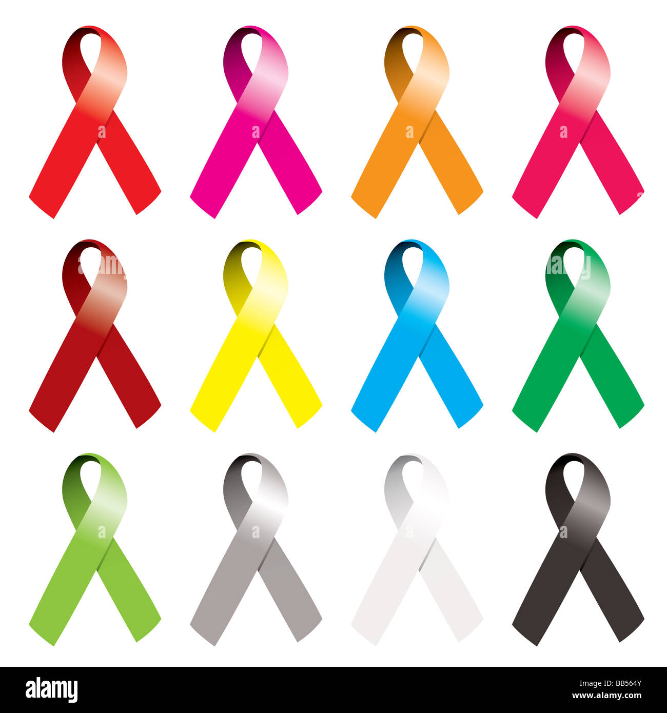 Awareness ribbons Cut Out Stock Images & Pictures - Alamy