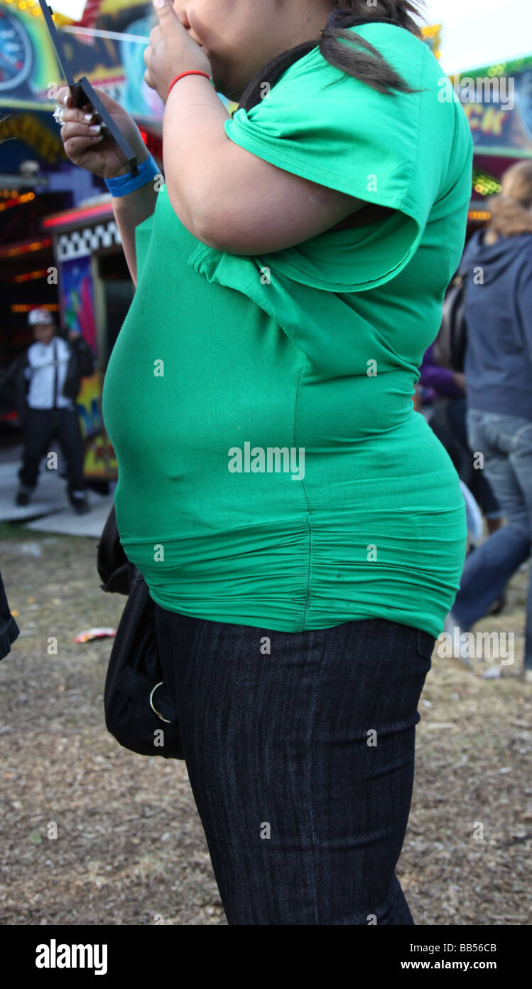 Obese teenage girl Stock Photo - Alamy