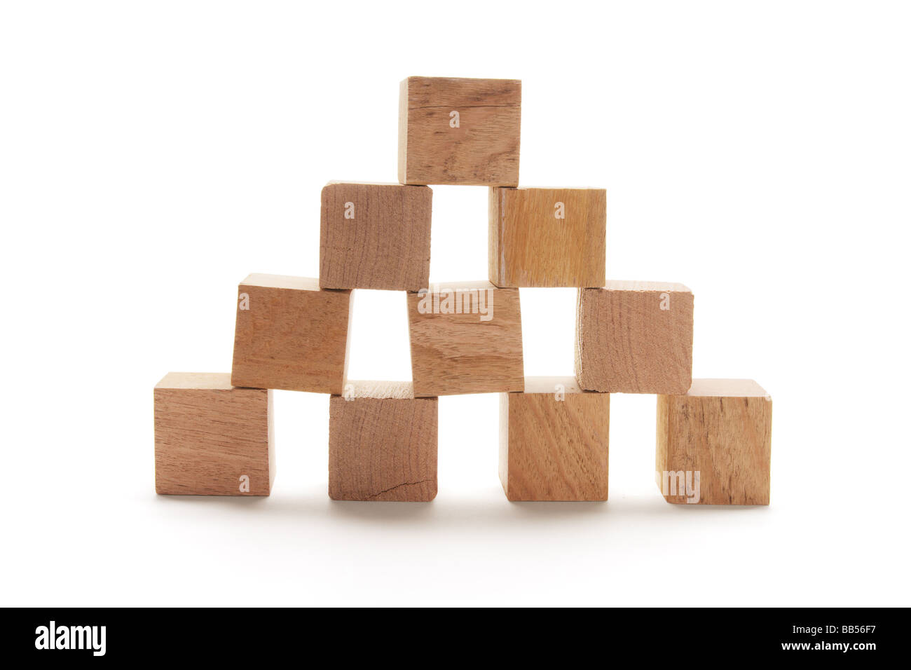 Stack of Wooden Cubes Stock Photo - Alamy