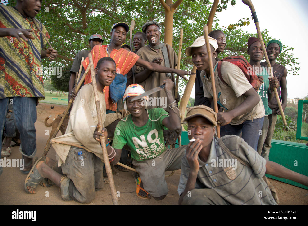 A group of hunters pass through Millenium park on their way home at the ...