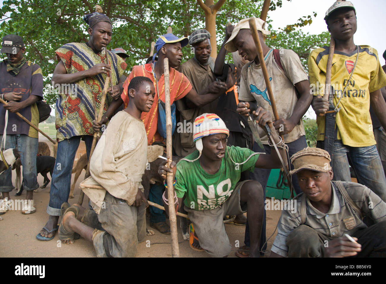 Group hunters pass through millenium hi-res stock photography and ...