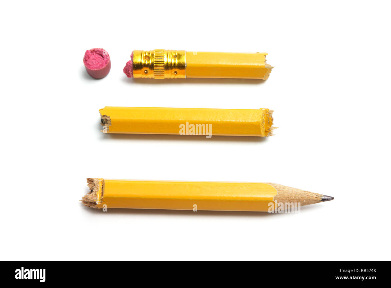 Anger concept broken pencil Cut Out Stock Images & Pictures - Alamy
