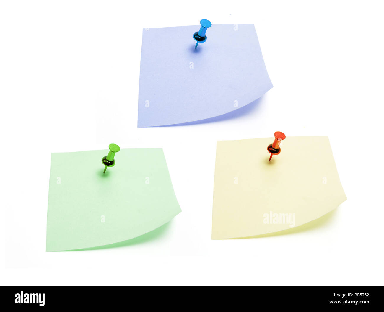 Post It Note Papers with Pushpins Stock Photo - Alamy