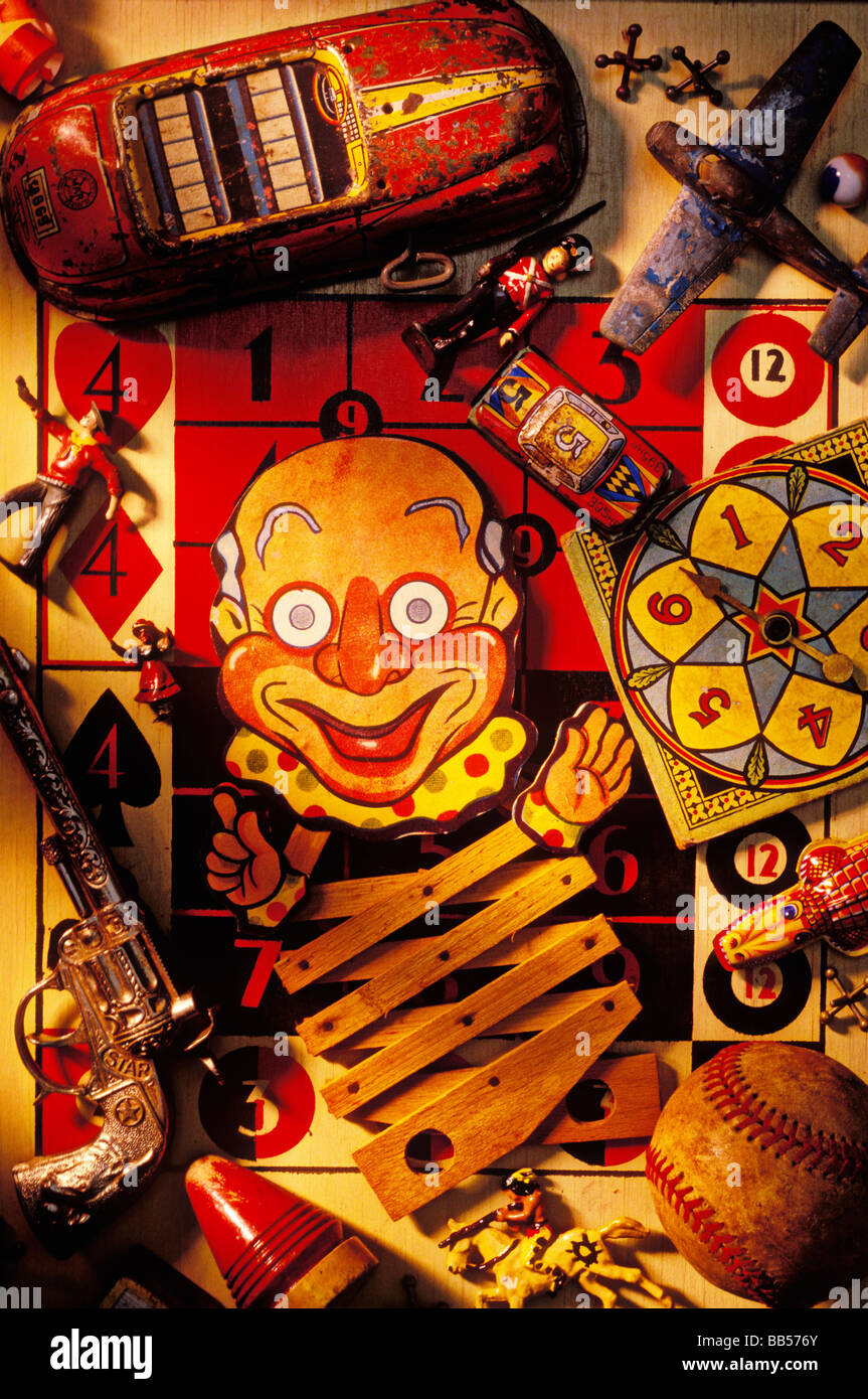 Clown toy antiques Stock Photo - Alamy