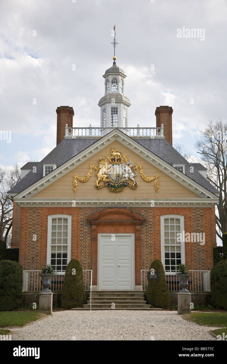 Governor's Palace, as seen from the gardens in the back, at Colonial ...
