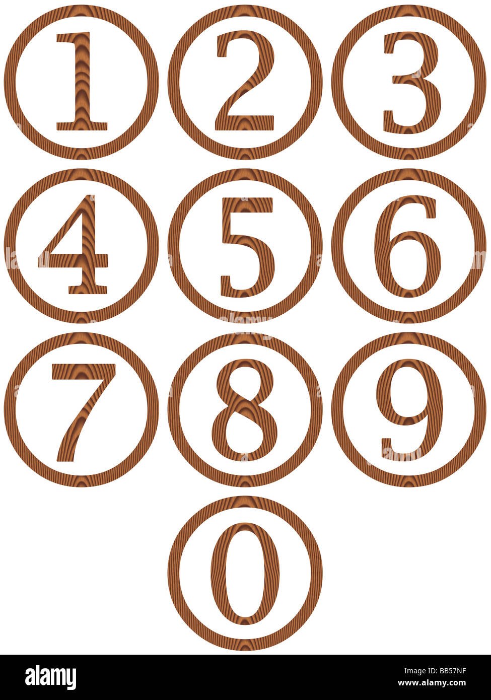 Wooden framed numbers Stock Photo - Alamy