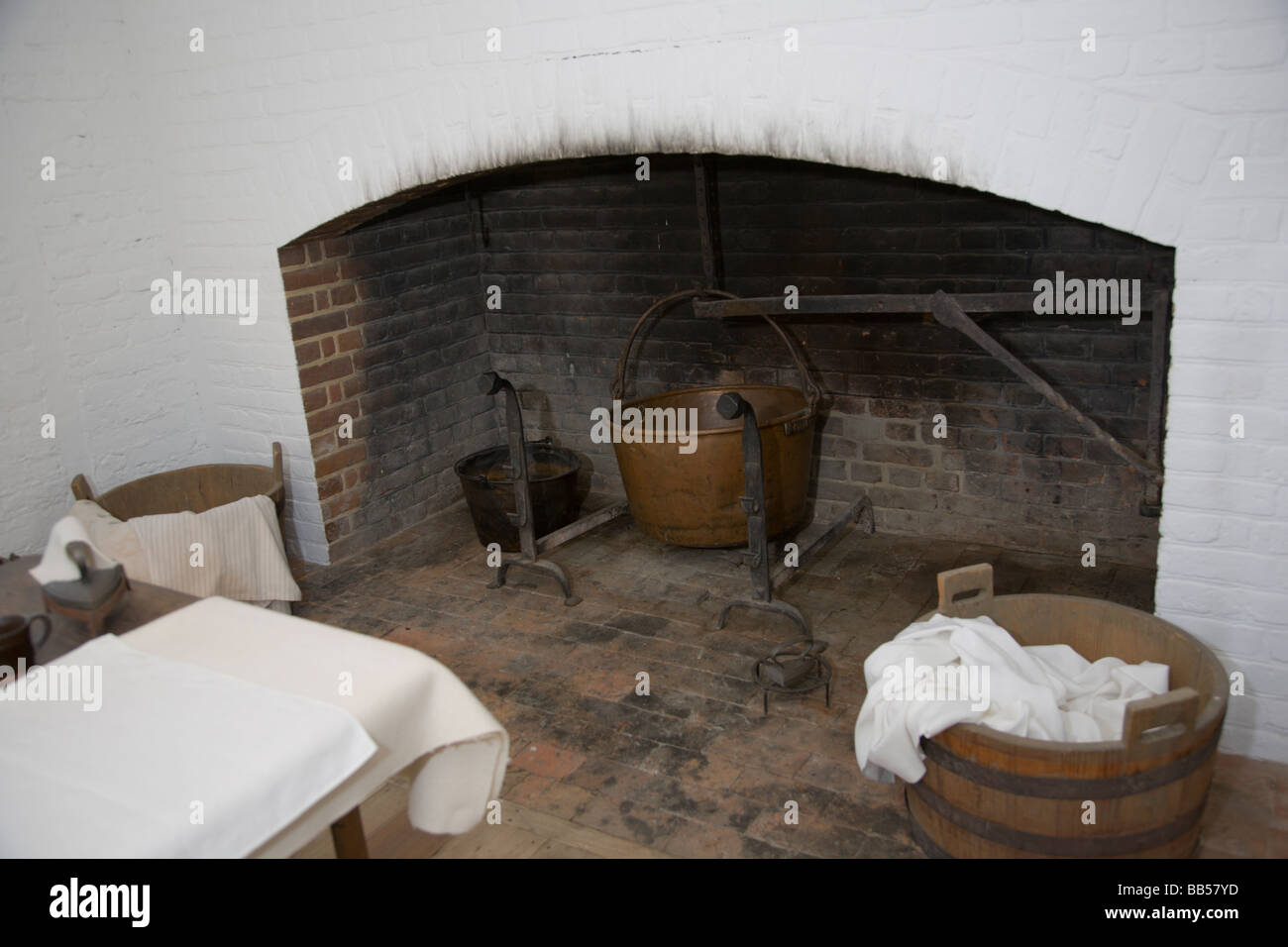 Laundry room at Wetherburn's Tavern in Colonial Williamsburg, Virginia ...