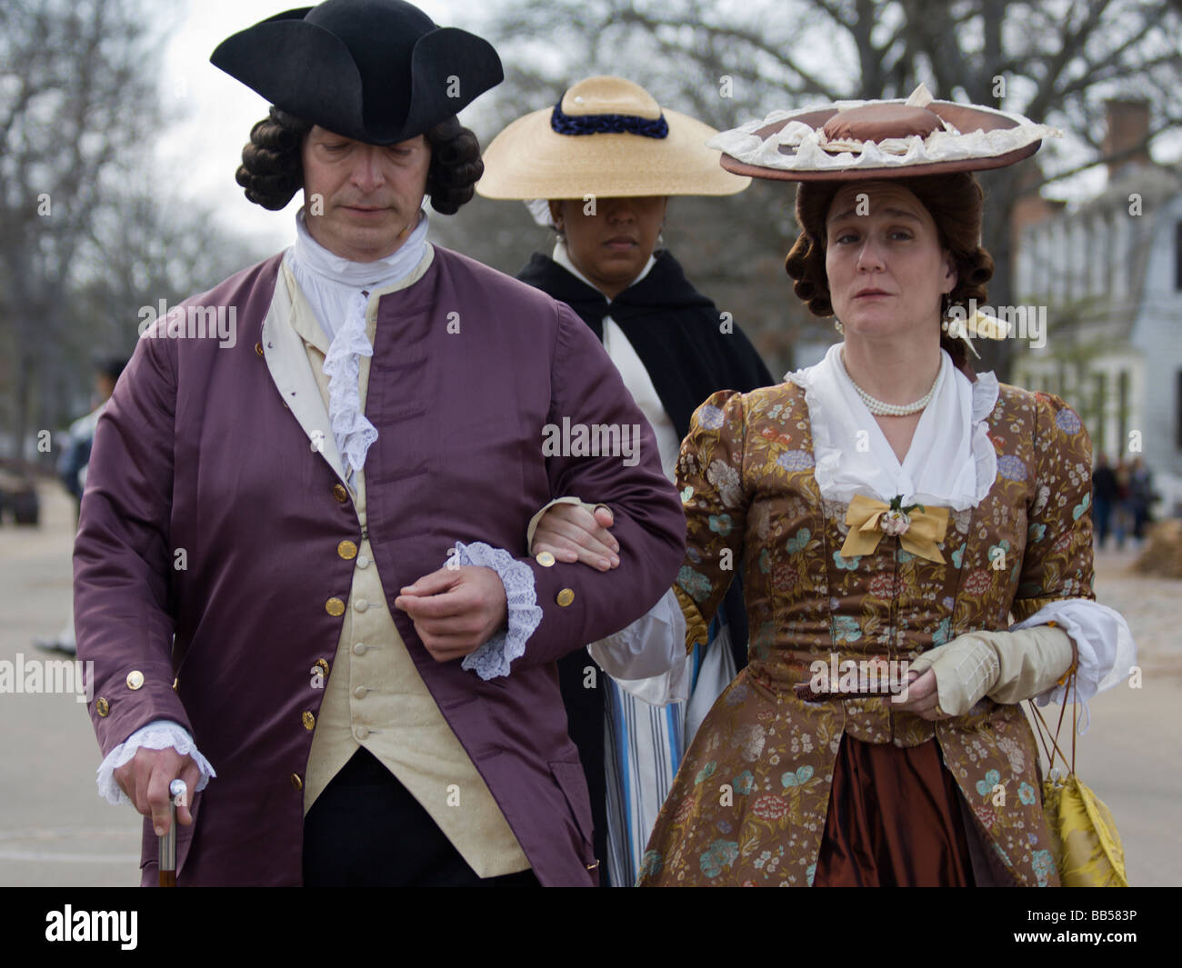 Period actors at Colonial Williamsburg, Virginia Stock Photo - Alamy