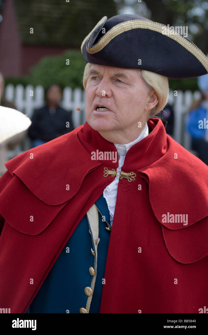 Period actor in Colonial Williamsburg, Virginia Stock Photo - Alamy