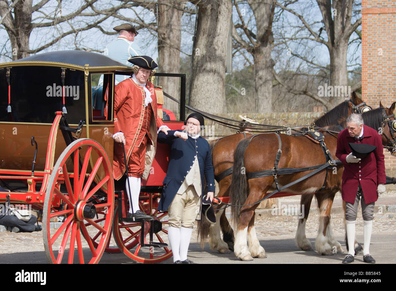 Period actors at Colonial Williamsburg, Virginia Stock Photo - Alamy
