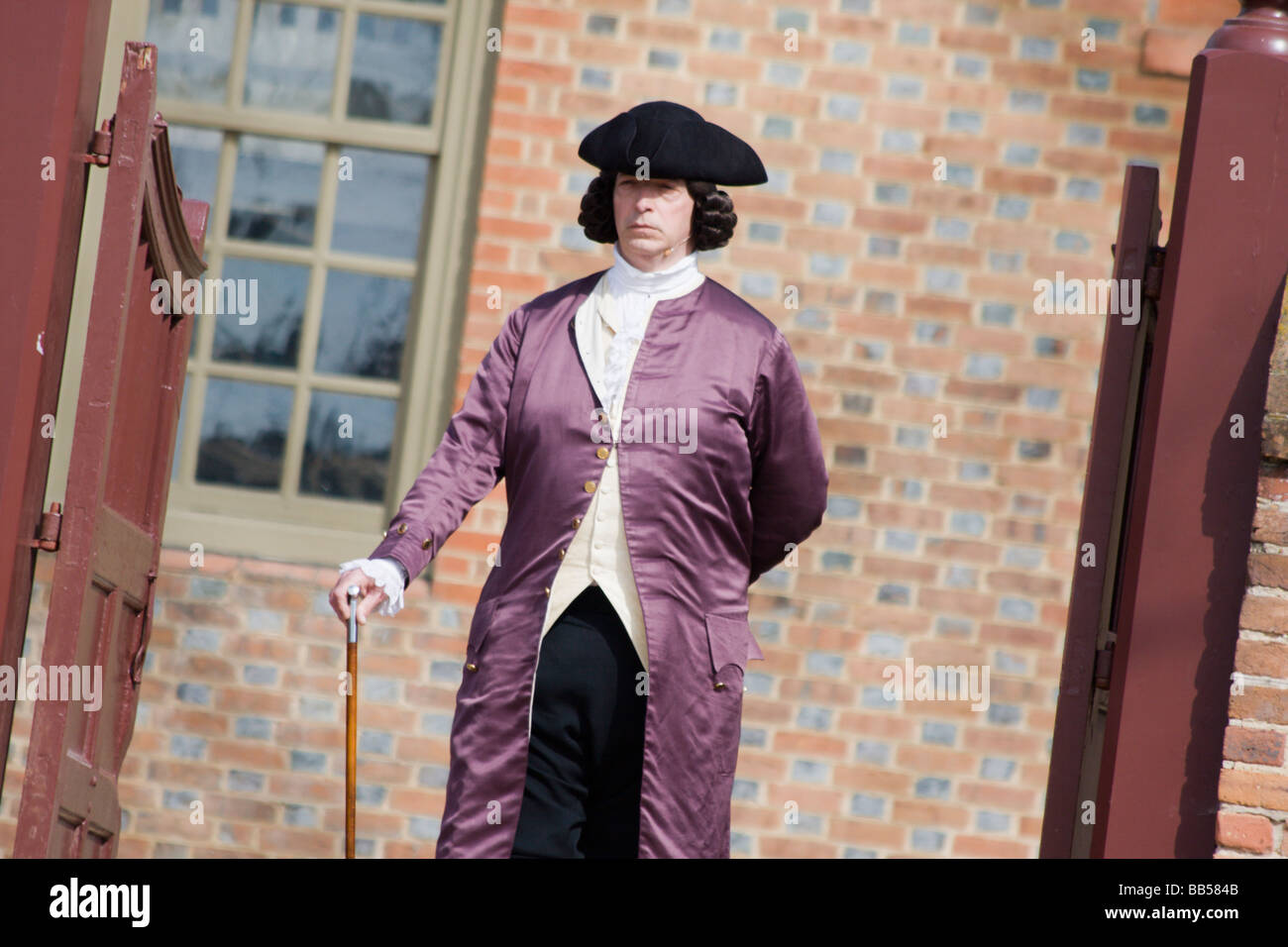 Period actor in Colonial Williamsburg, Virginia Stock Photo - Alamy