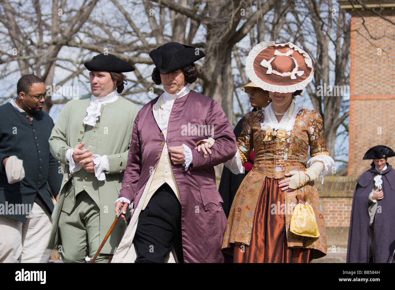 Period actors at Colonial Williamsburg, Virginia Stock Photo - Alamy