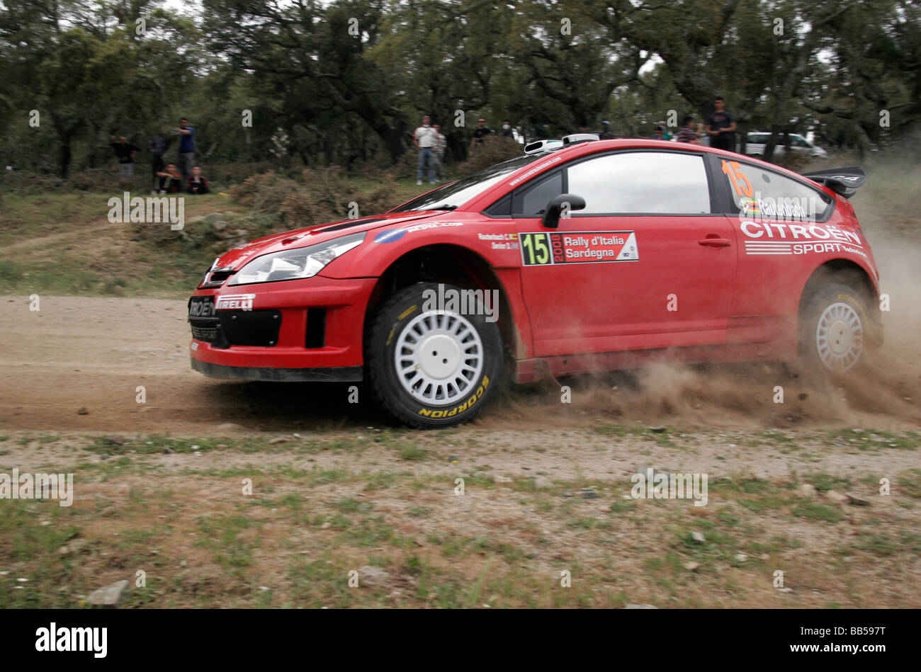 Conrad Rautenbach and David Senior driving for Citroen in the Sardinia ...
