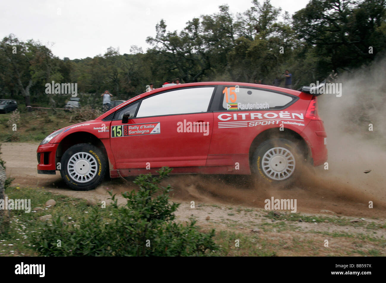 Conrad Rautenbach and David Senior driving for Citroen in the Sardinia ...