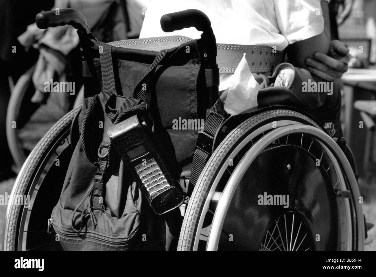 Helping the handicapped Black and White Stock Photos & Images - Alamy