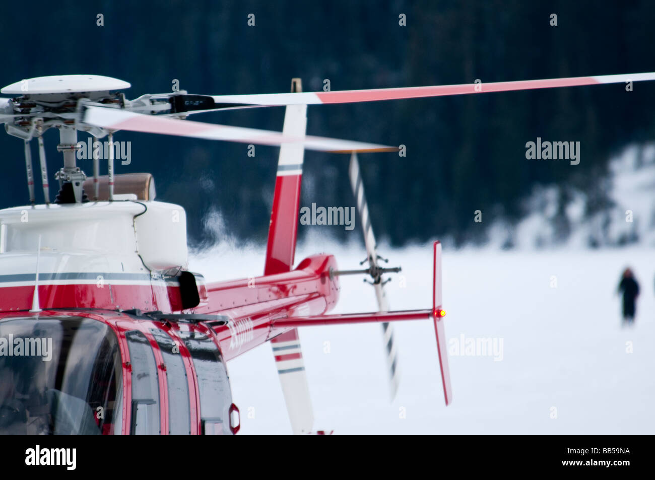 A mountain rescue modified Bell 407 helicopter on emergency duty at the ...