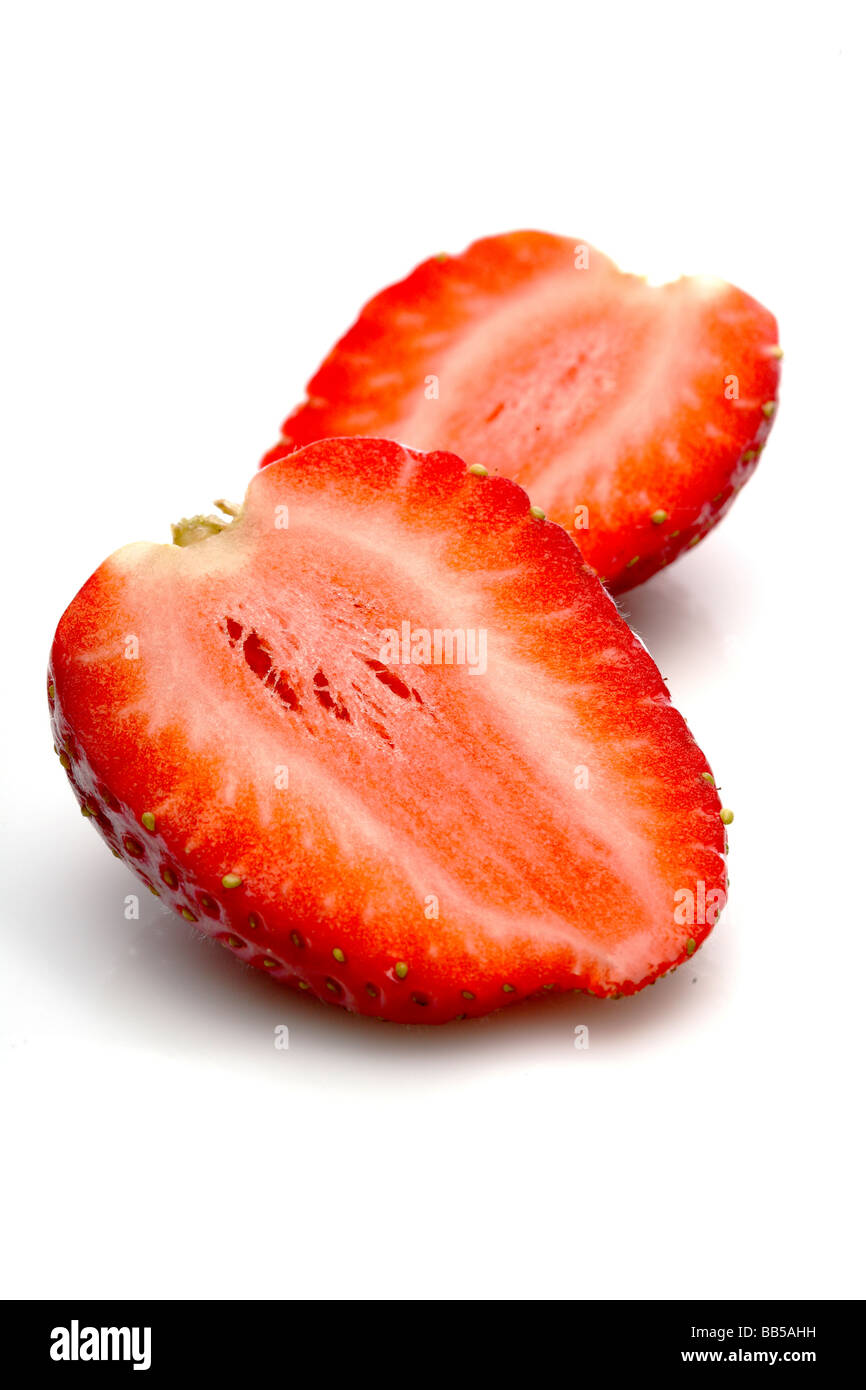 One strawberry and half cut out hi-res stock photography and images - Alamy
