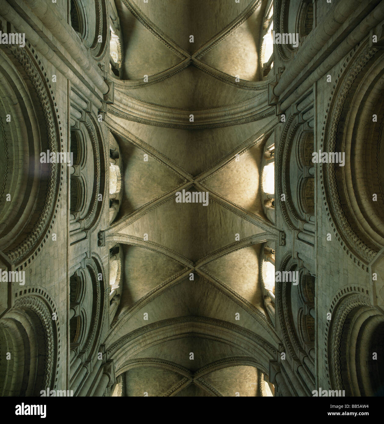 Durham Cathedral Nave Vaulting Stock Photo - Alamy