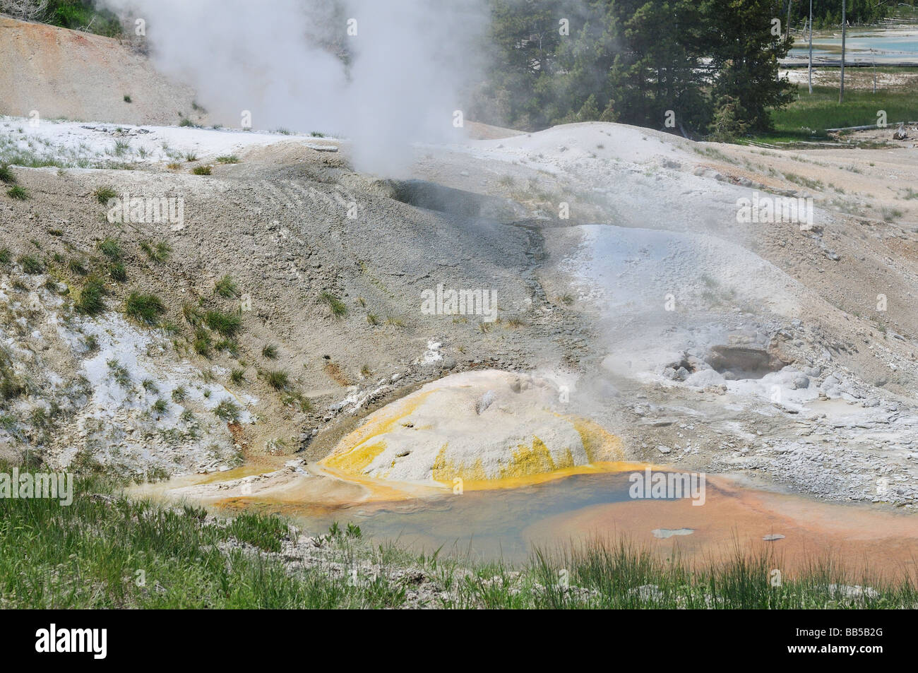 color geysers at the Yellowstone National Park Stock Photo - Alamy